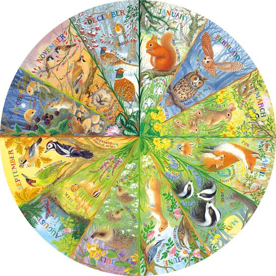 Gibsons - National Trust A Year in the Forest 500 Piece Circular Jigsaw ...