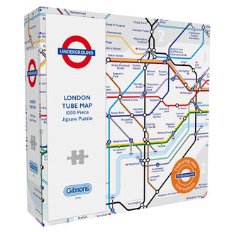 Gibsons London Tube Map 1000 Piece Jigsaw Puzzle for Adults