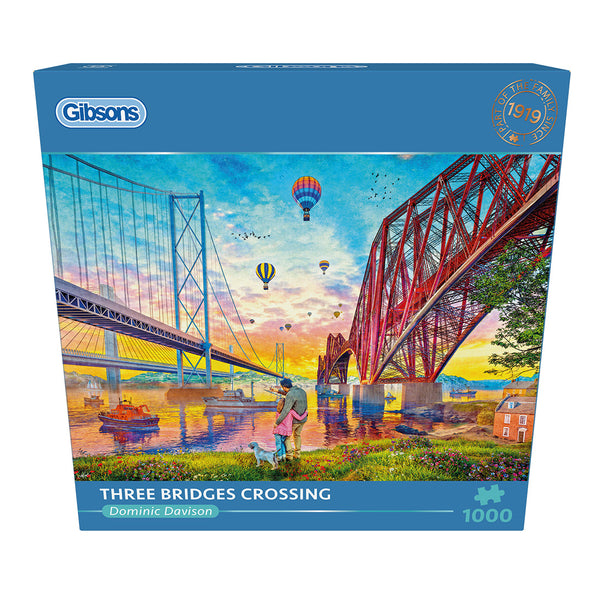 Gibsons Three Bridges Crossing 1000 Piece Jigsaw Puzzle