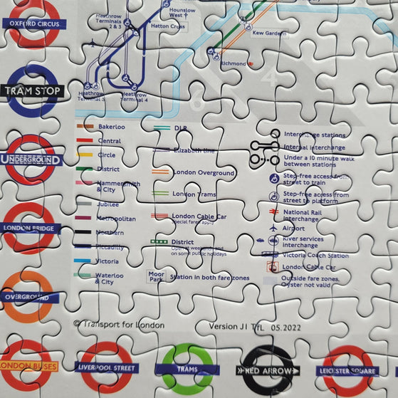 TfL London Tube Map | 500 Piece Jigsaw Puzzle by Gibsons