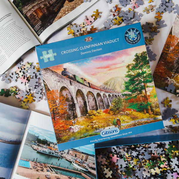Crossing Glenfinnan Viaduct 1000 Piece Jigsaw – Gibsons